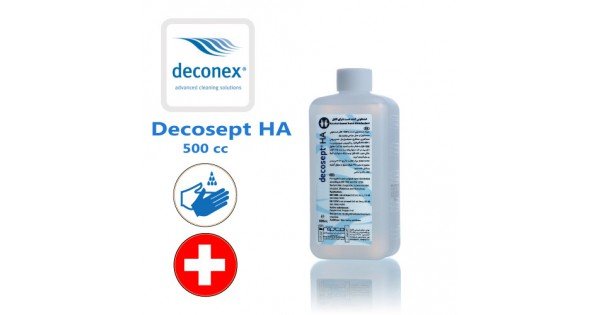 محلول ضدعفونی کننده دست دکوسپت بی رنگ دکونکس نیم لیتری Decosept HA با ...