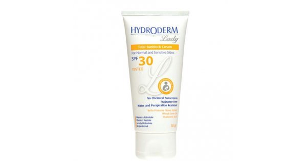 کرم ضد آفتاب رنگی لیدی Spf30 هیدرودرم - Hydroderm SPF 30 Tinted Total ...