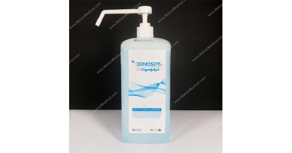 محلول ضدعفونی کننده دست الکلی درموسپت پلاس یک لیتری رضاراد Rezarad ...